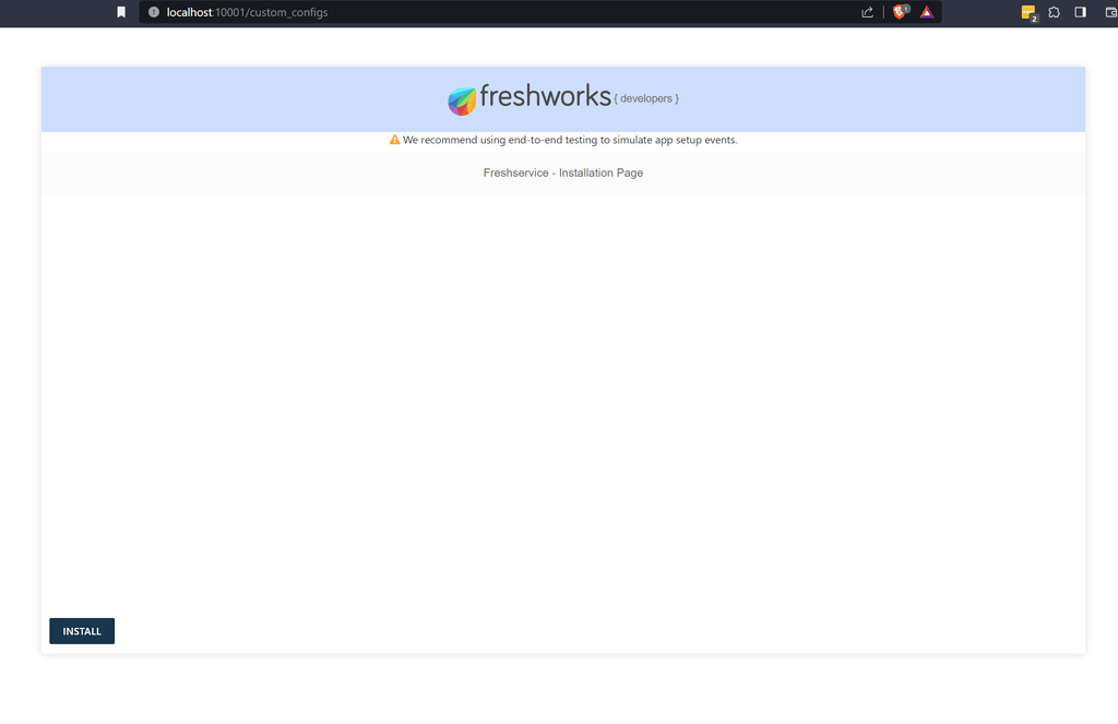 Old Fdk Version Have No Iparams Page App Platform Freshworks