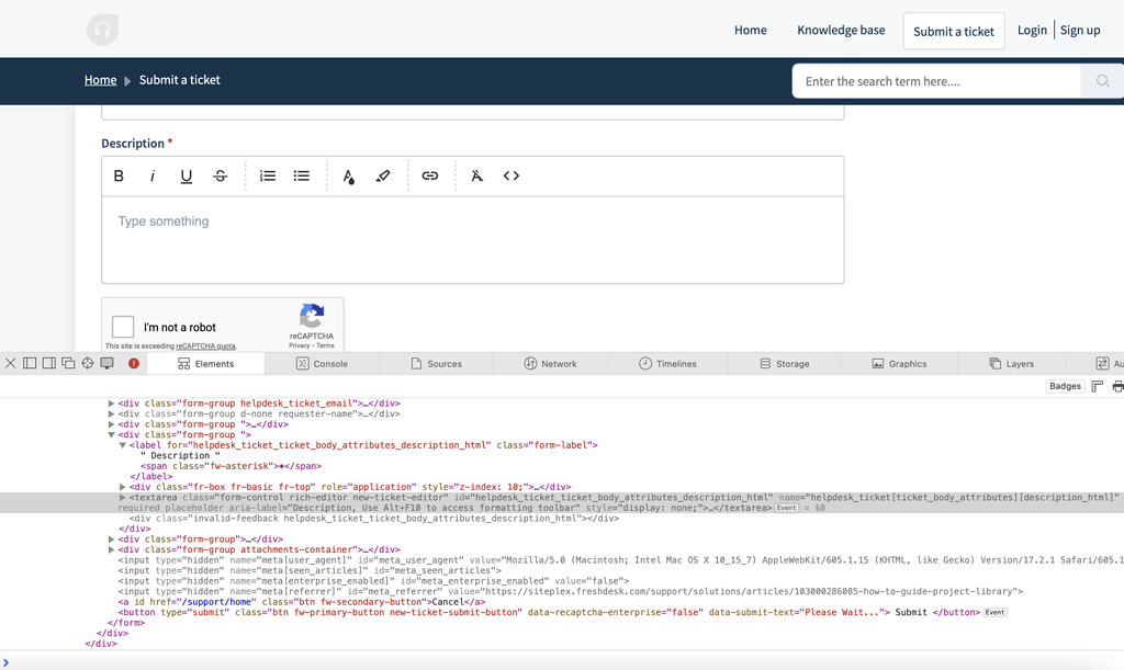 How do I inject javascript/htmlDOM to edit value of new ticket ... How do I inject javascript/htmlDOM to edit value of new ticket ...