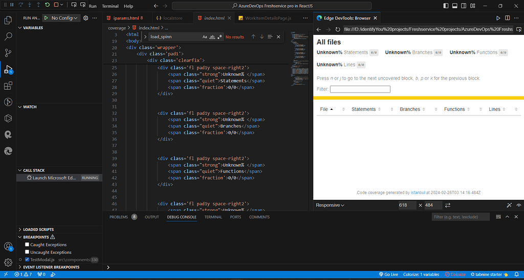 Code Coverage In Freshservice React App App Platform Freshworks Developer Community