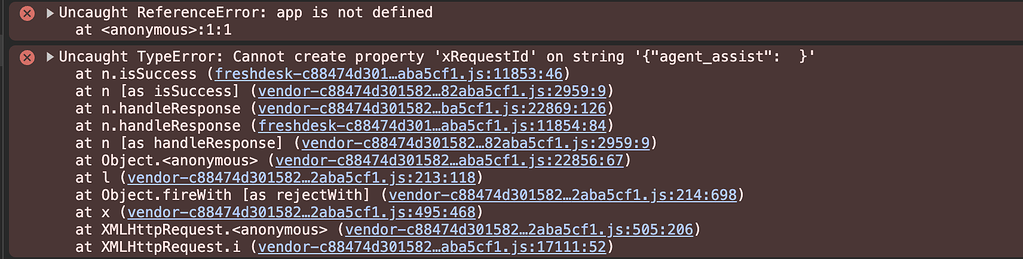 "app" not defined error in custom app - App Platform - Freshworks Developer Community