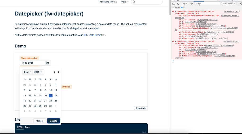 Date Picker Not Working In Crayons V3 App Platform Freshworks 