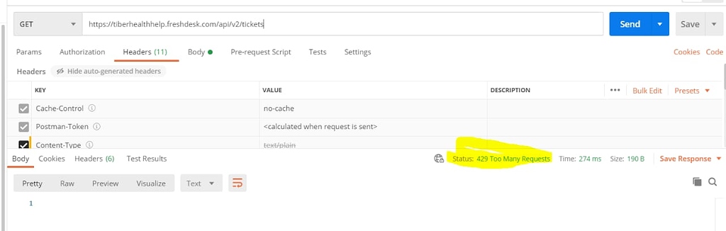 Too Many Requests Issue In Freshdesk Api Call Product Freshworks Developer Community