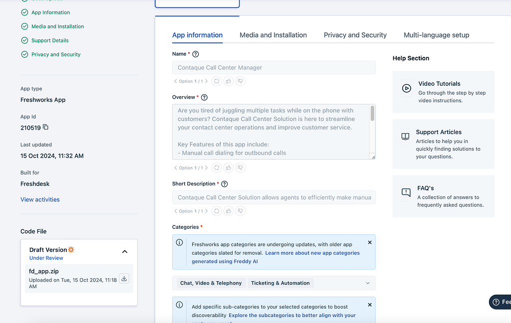 App is still in Review Status after 2 Month of Submission - App Platform - Freshworks Developer ...