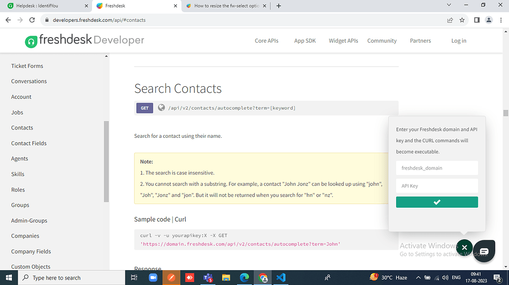 How to get email id with this response in search a contact in freshdesk api - Ideas - Freshworks ...