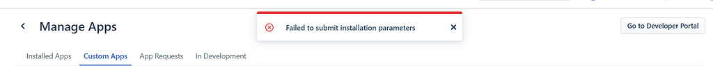 Unable To Install Custom App Failed To Submit Installation Parameters Product Freshworks